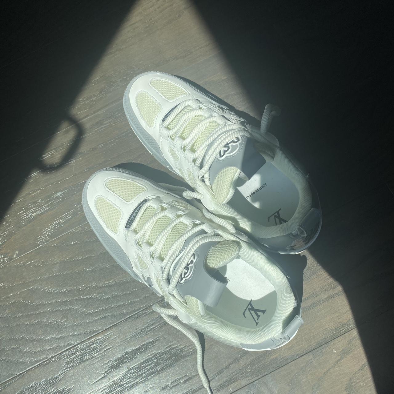 Grey LV Skates lightly worn size 43 grey, LV,... | Depop