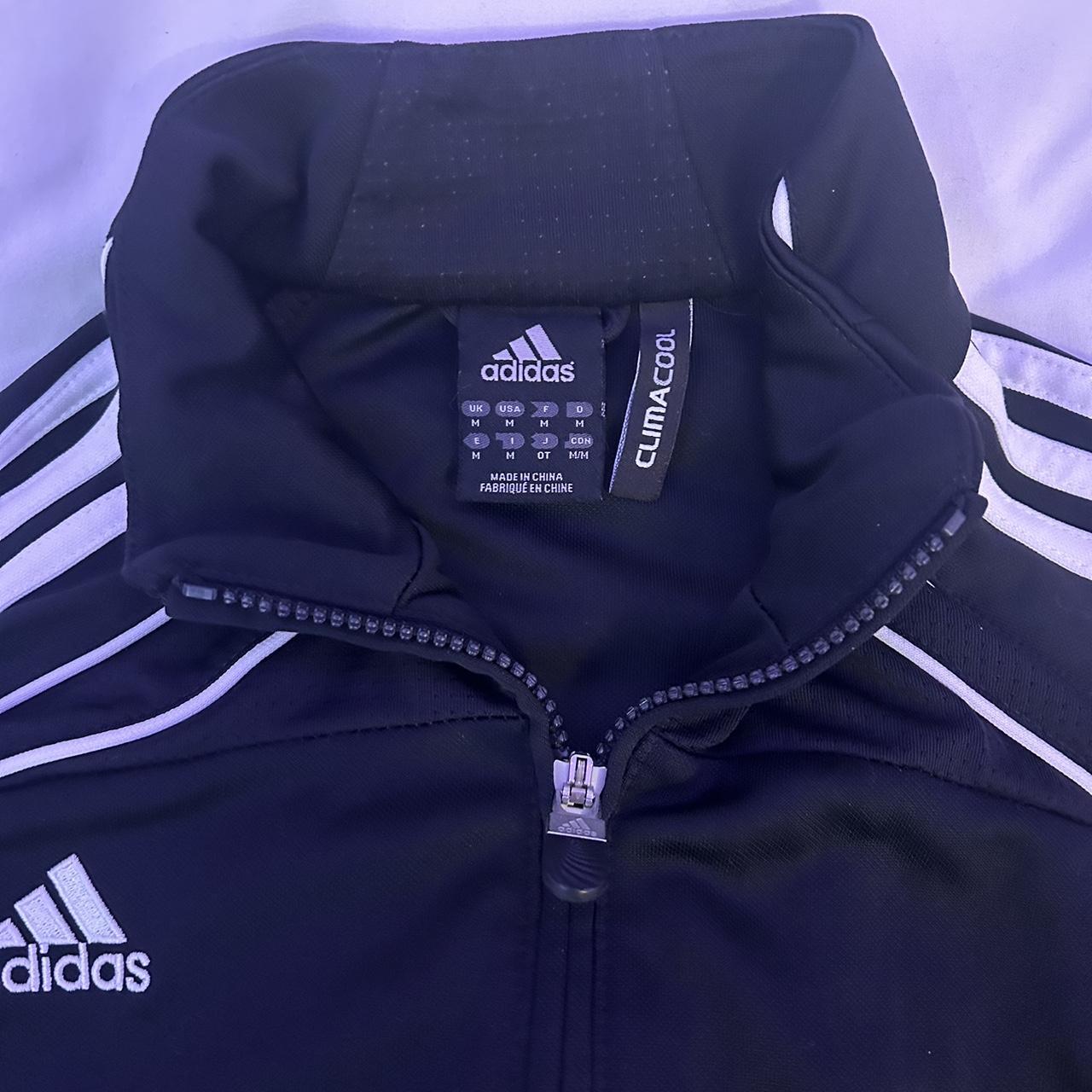 Black Adidas tracksuit with embroidered logo - Depop