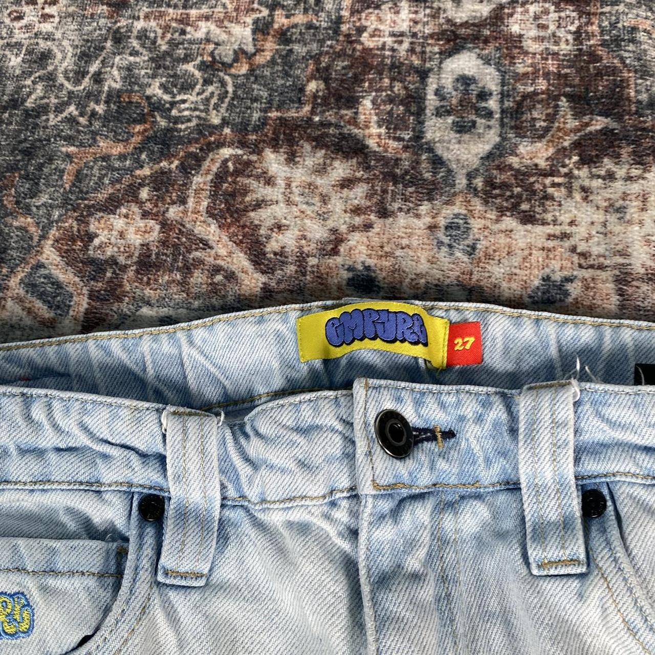 Empyre skater embroidered big logo sk8 light blue... | Depop