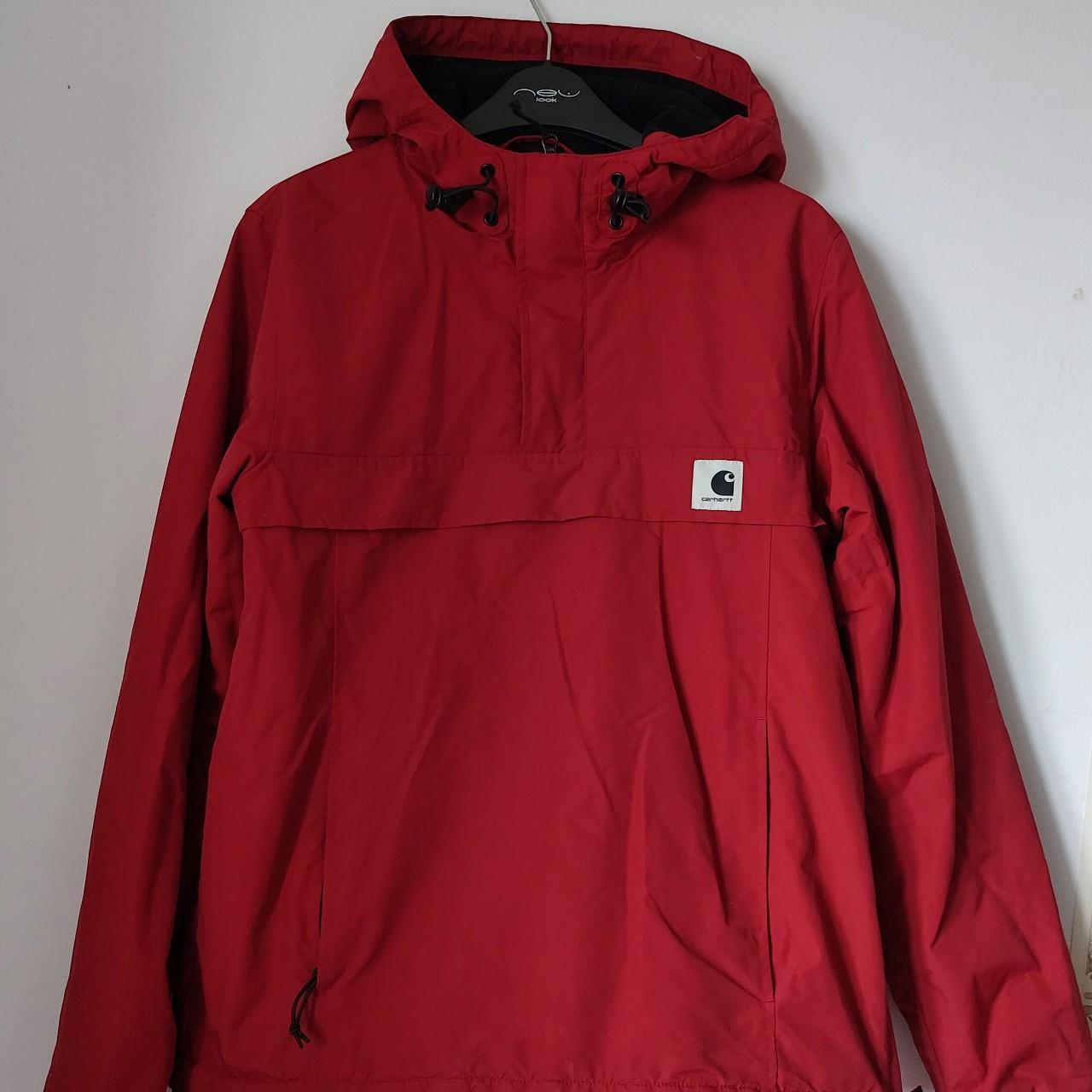 Carhartt pullover jacket - red Size S Excellent... - Depop