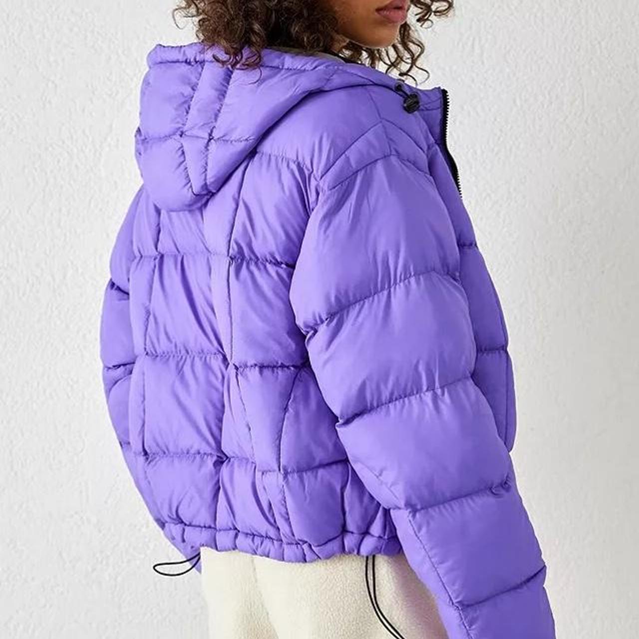 Purple urban outfitters puffer jacket. Pictures... - Depop