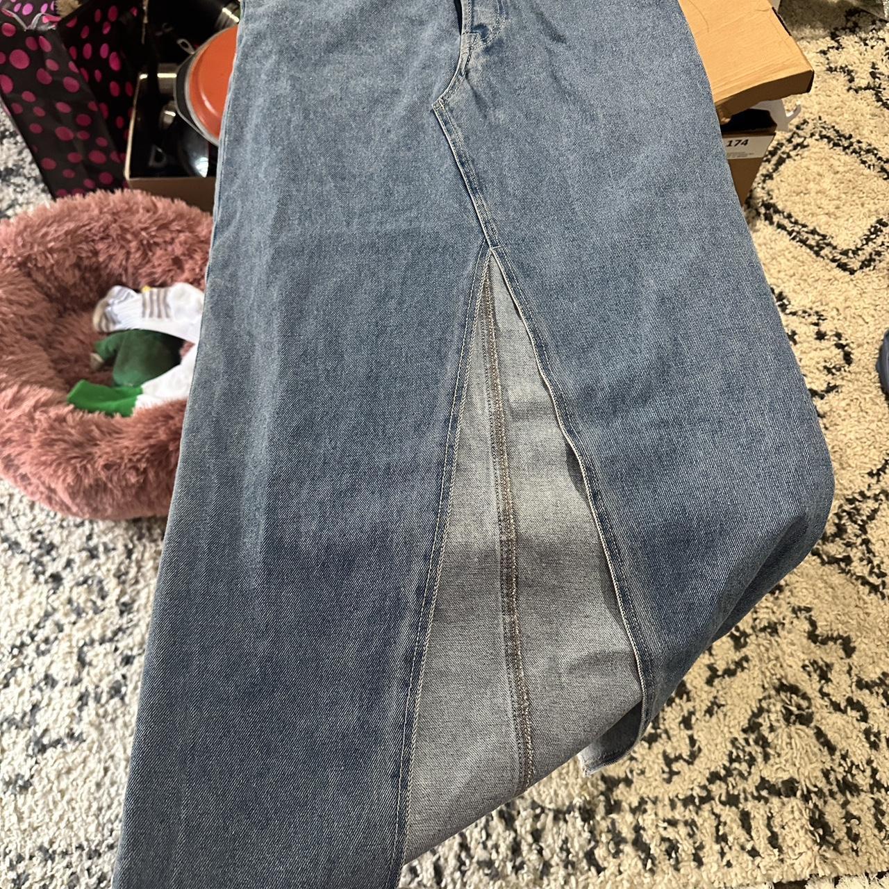 ENA PELLY blue boyfriend denim skirt Size M New... - Depop