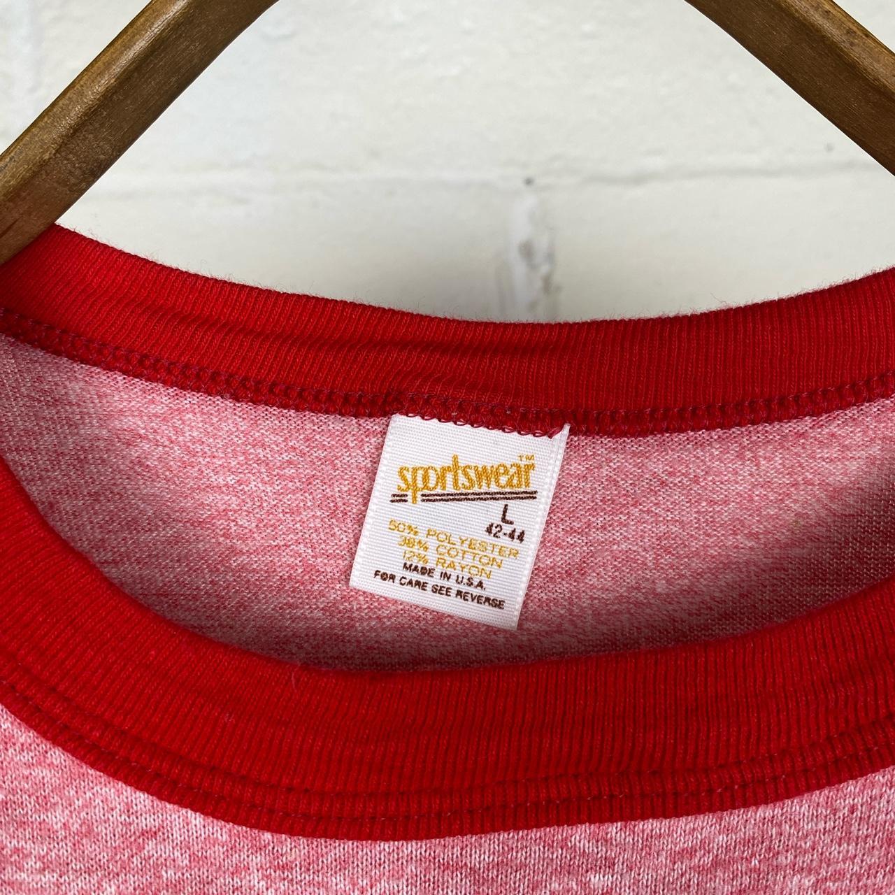 Vintage distressed 80s ringer t shirt. Souvenir... - Depop