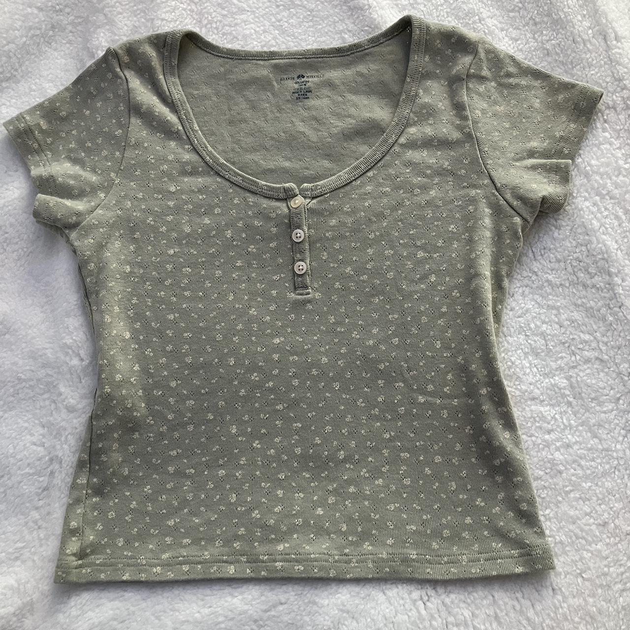 Light green button-up top #brandy | Depop