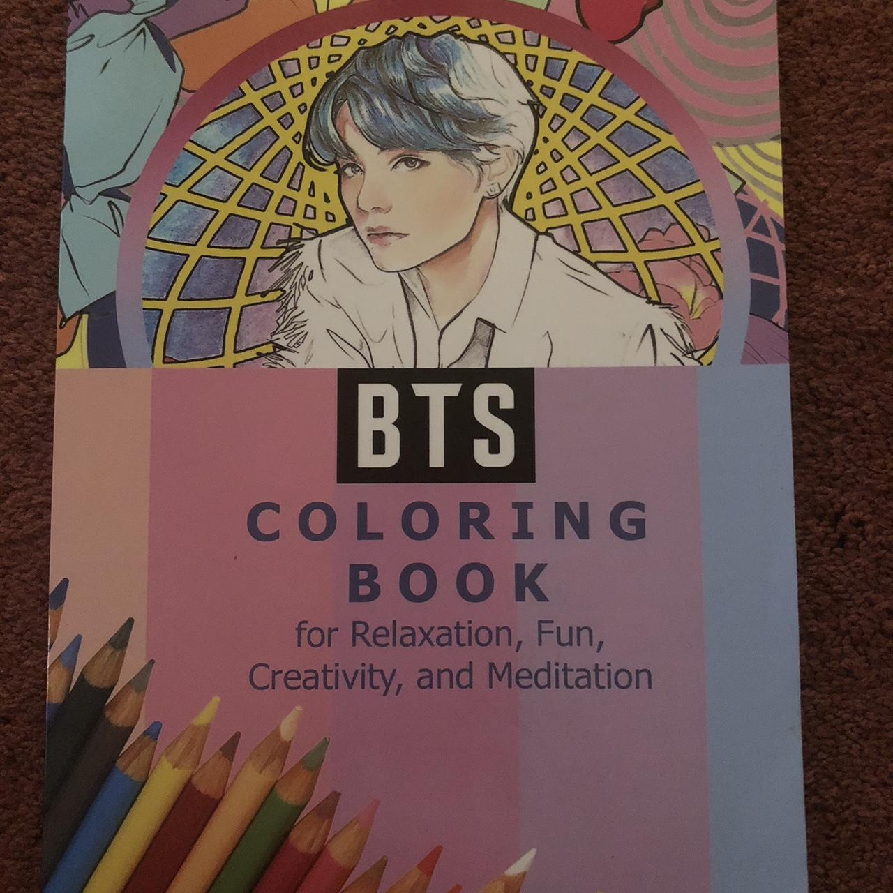 BTS coloring book for relaxation, fun, creativity,... - Depop