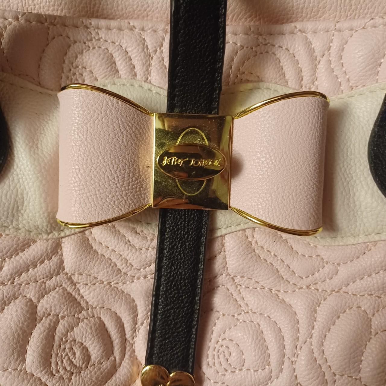 preppy pink rose quilted Betsey Johnson pale pastel... | Depop