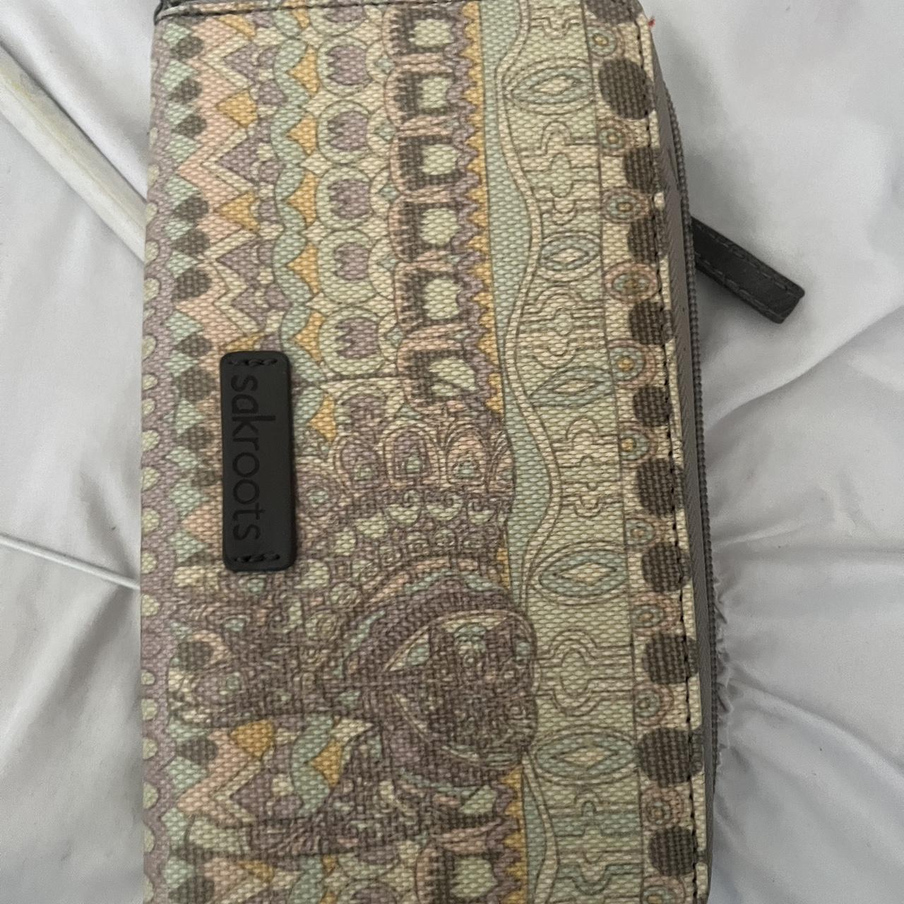 Sak roots green and khaki purse with boho design... | Depop