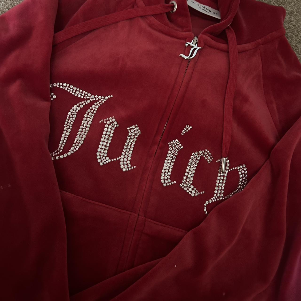 Red Juicy Couture tracksuit top #juicy couture - Depop