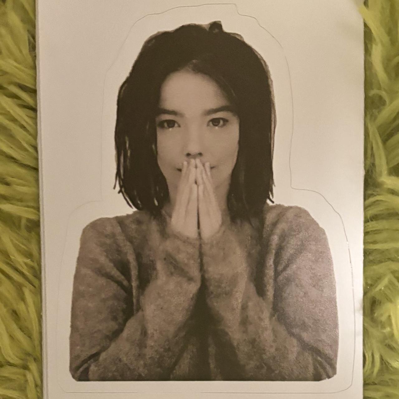 bjork sticker bjork debut album sticker woo dm with... - Depop