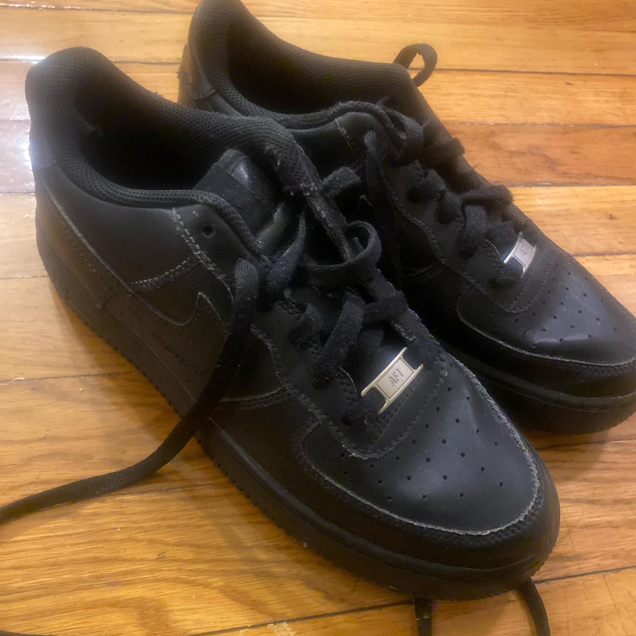 Black Nike Air Force 1s only thing bad about them... | Depop