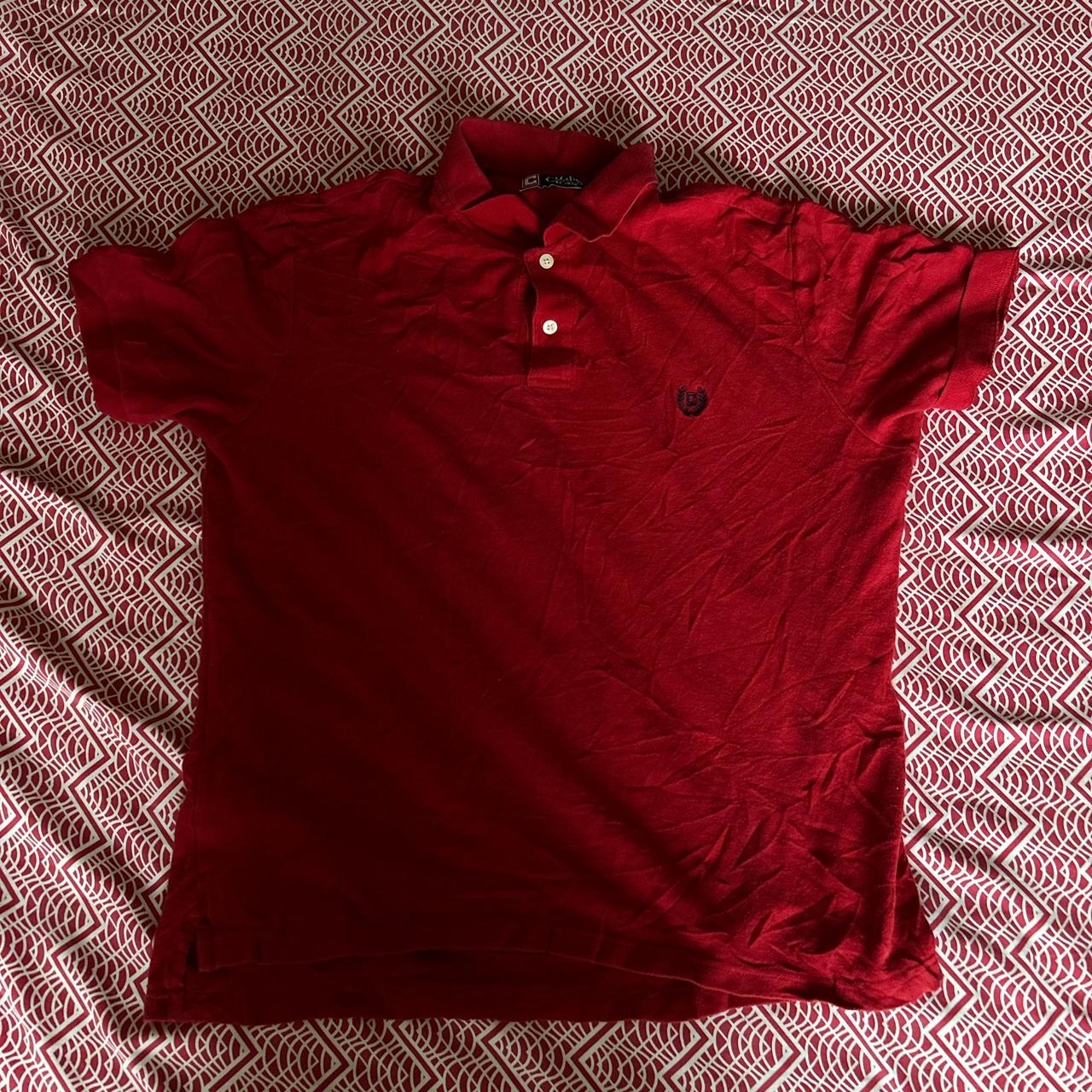 Chaps Men’s Medium Red Polo Shirt - Depop