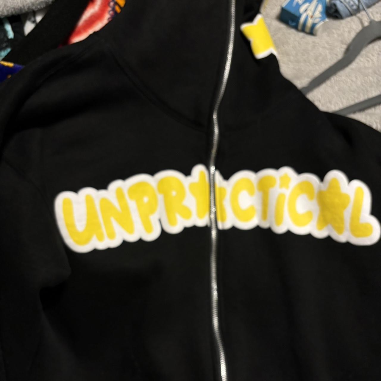 Unpractical Yellow zip up hoodie (full zip) Worn... | Depop