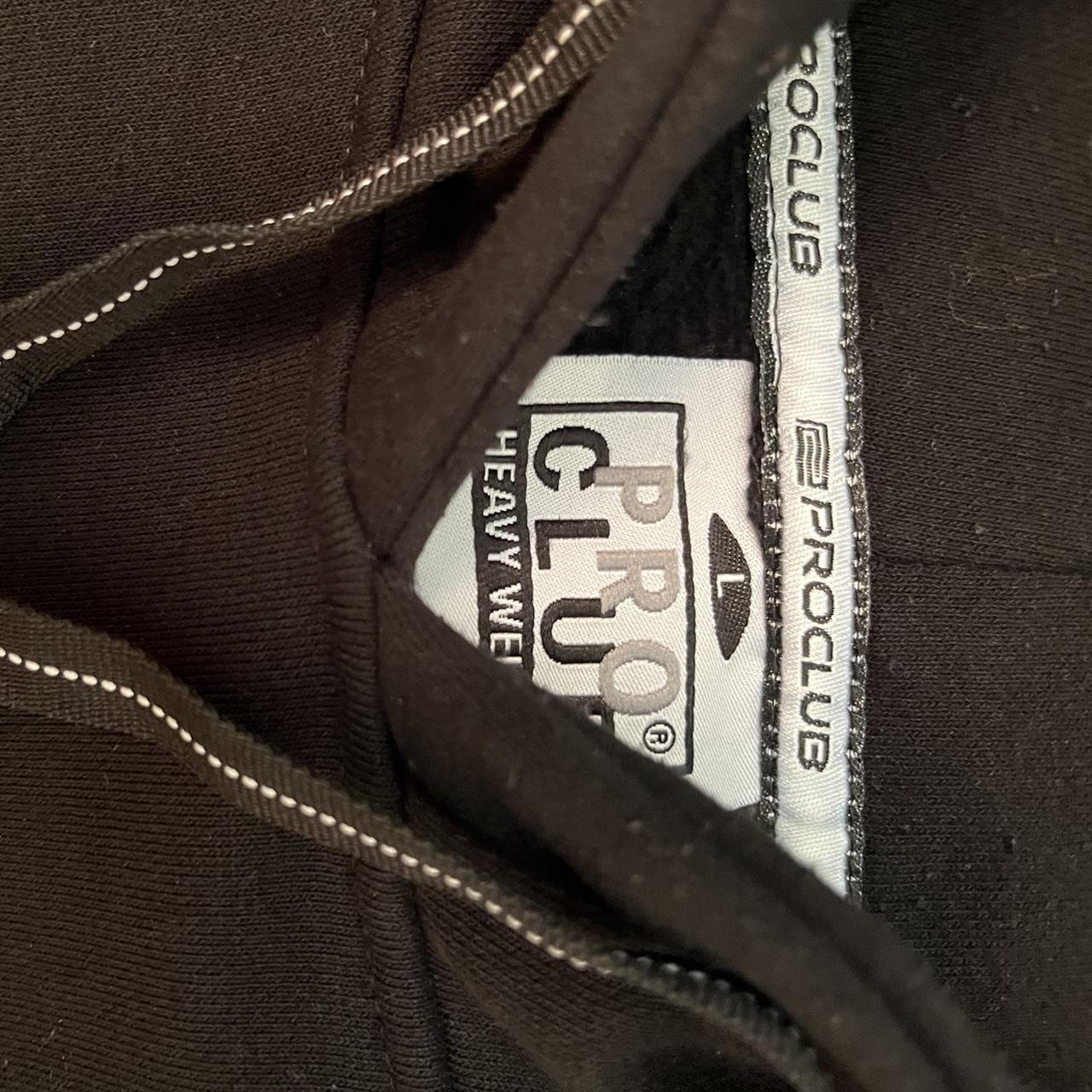 Black Pro Club Hoodie Size L Wore 2 times sitting... - Depop