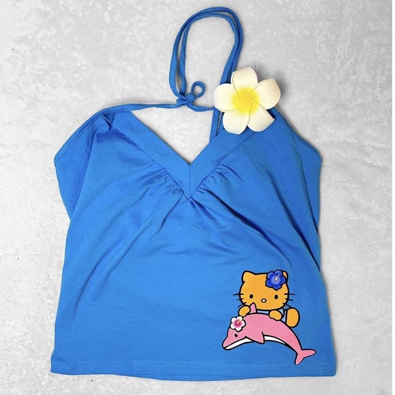 tan hello Kitty top Size medium Perfect condition... - Depop