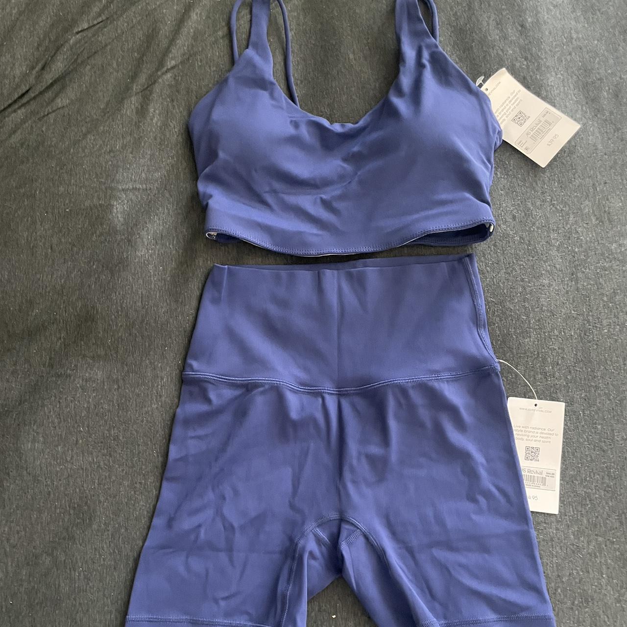 AS Revival - NWT, Navy Blue Workout Outfit $35.00... | Depop