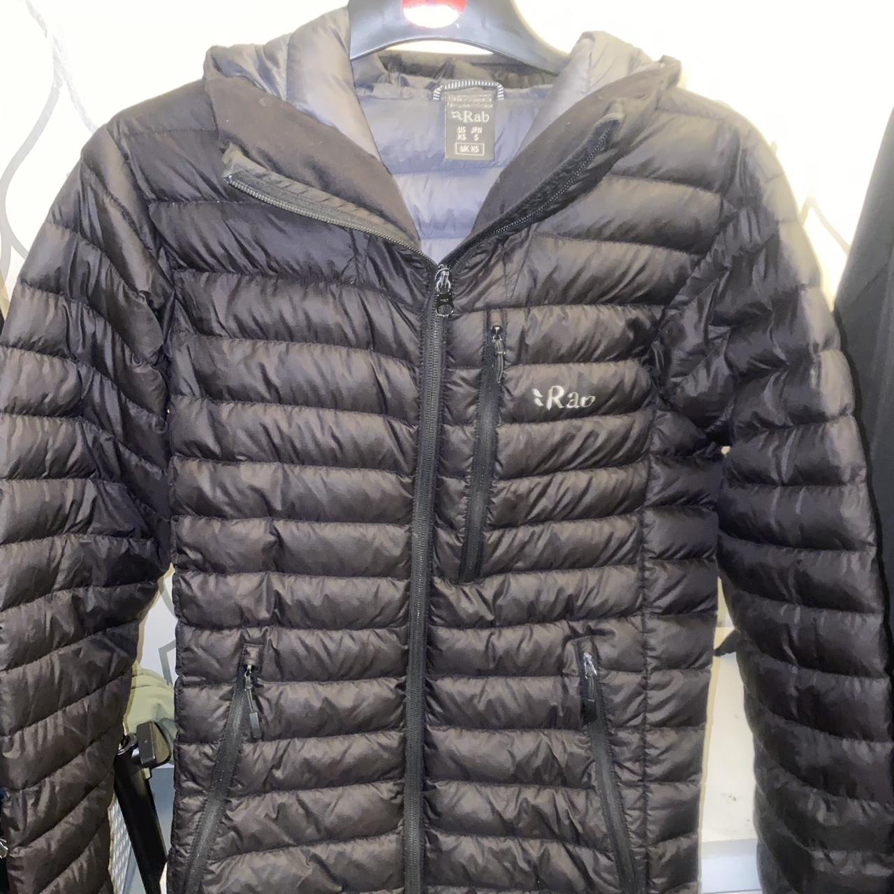 RAB EQUIPMENT - Black puffer jacket with hood,... - Depop