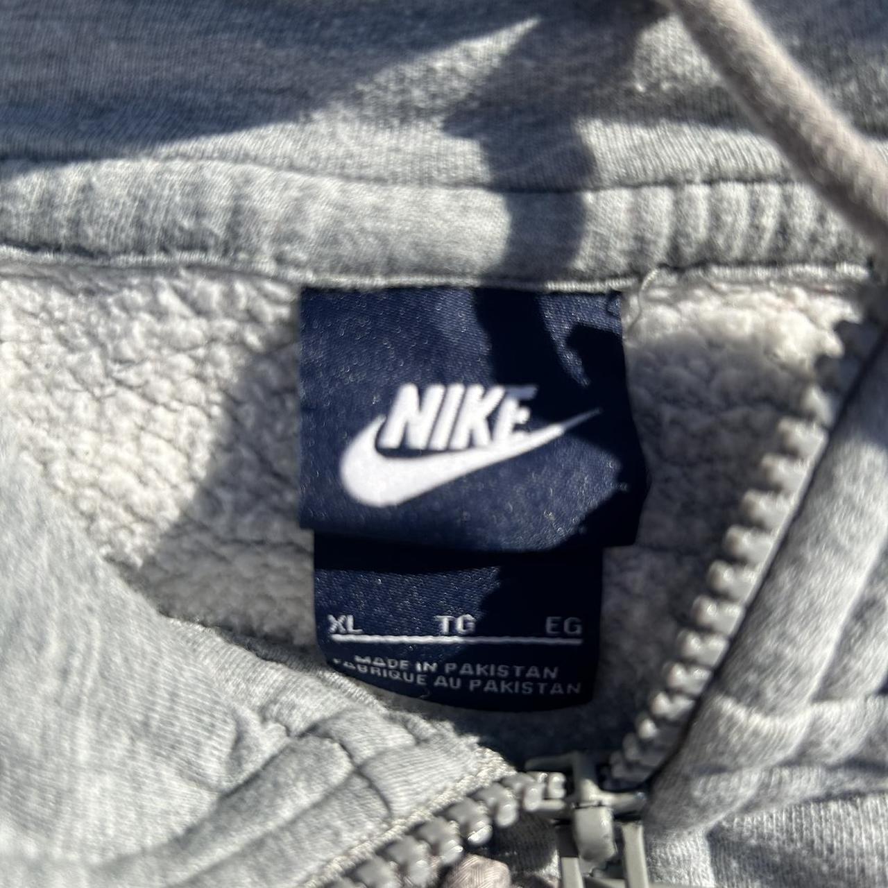 Grey Nike Zip-Up Hoodie Adult XL #Nike #ZipUp... - Depop