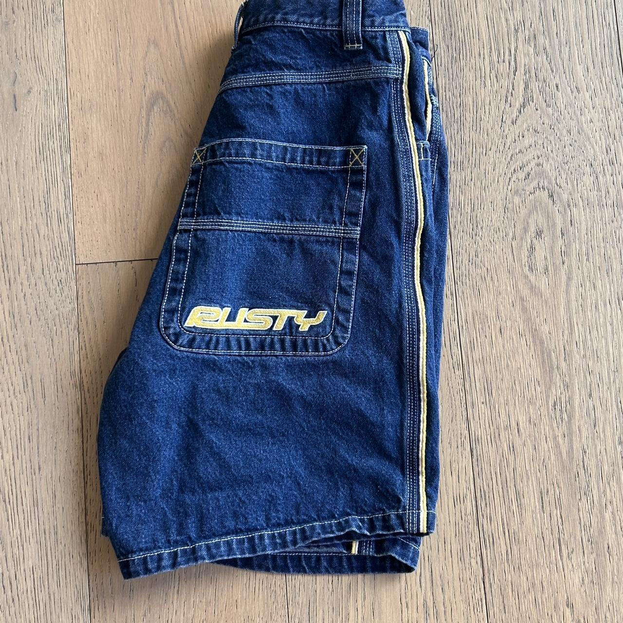 Rusty side striped jorts size 30 Message me with... | Depop
