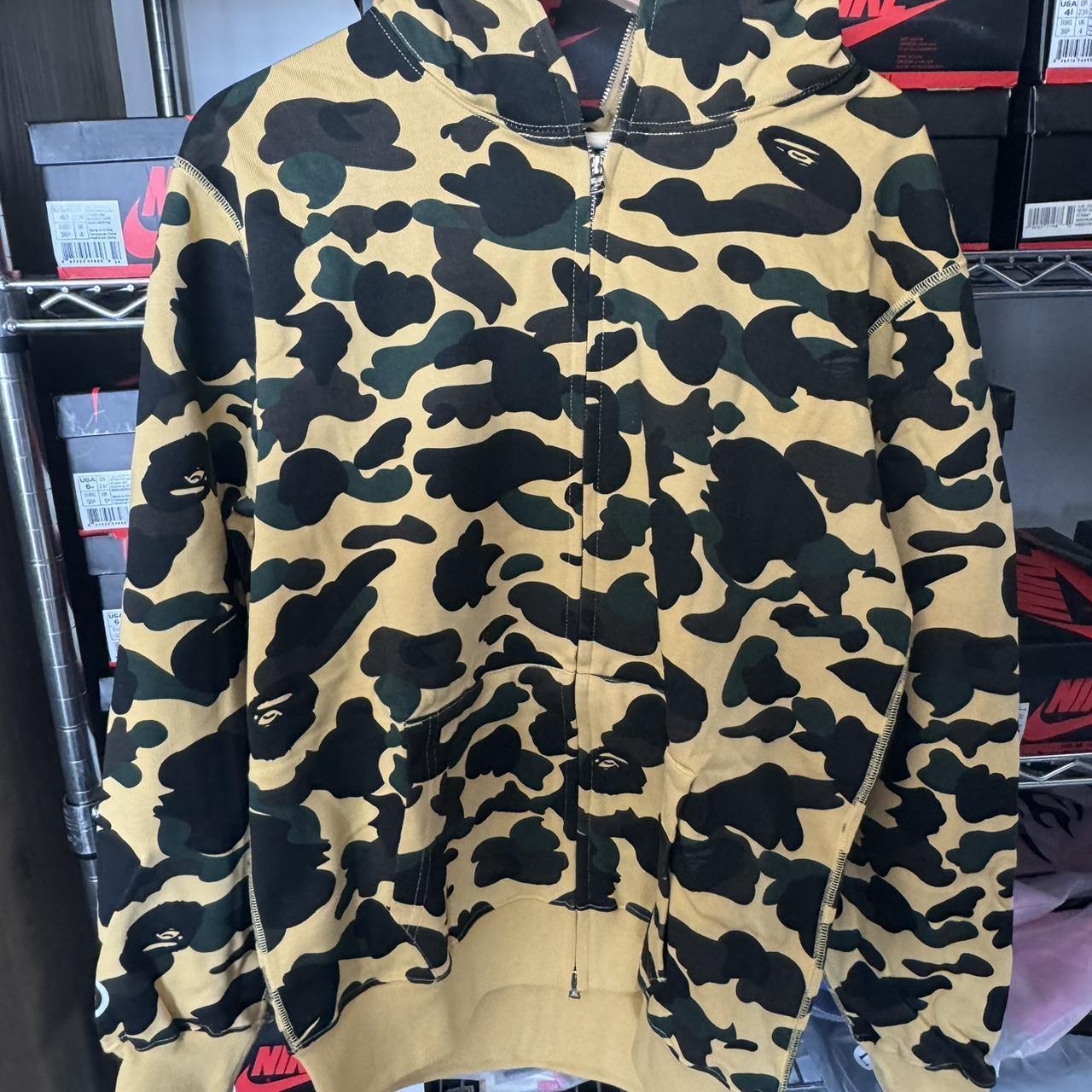 BAPE ARMY CAMO SHARK ZIP BRAND NEW WITH TAG MEN... - Depop