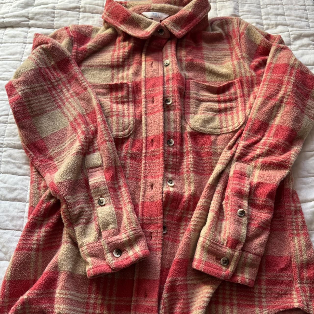 Cozy red and tan flannel #flannel #fall | Depop