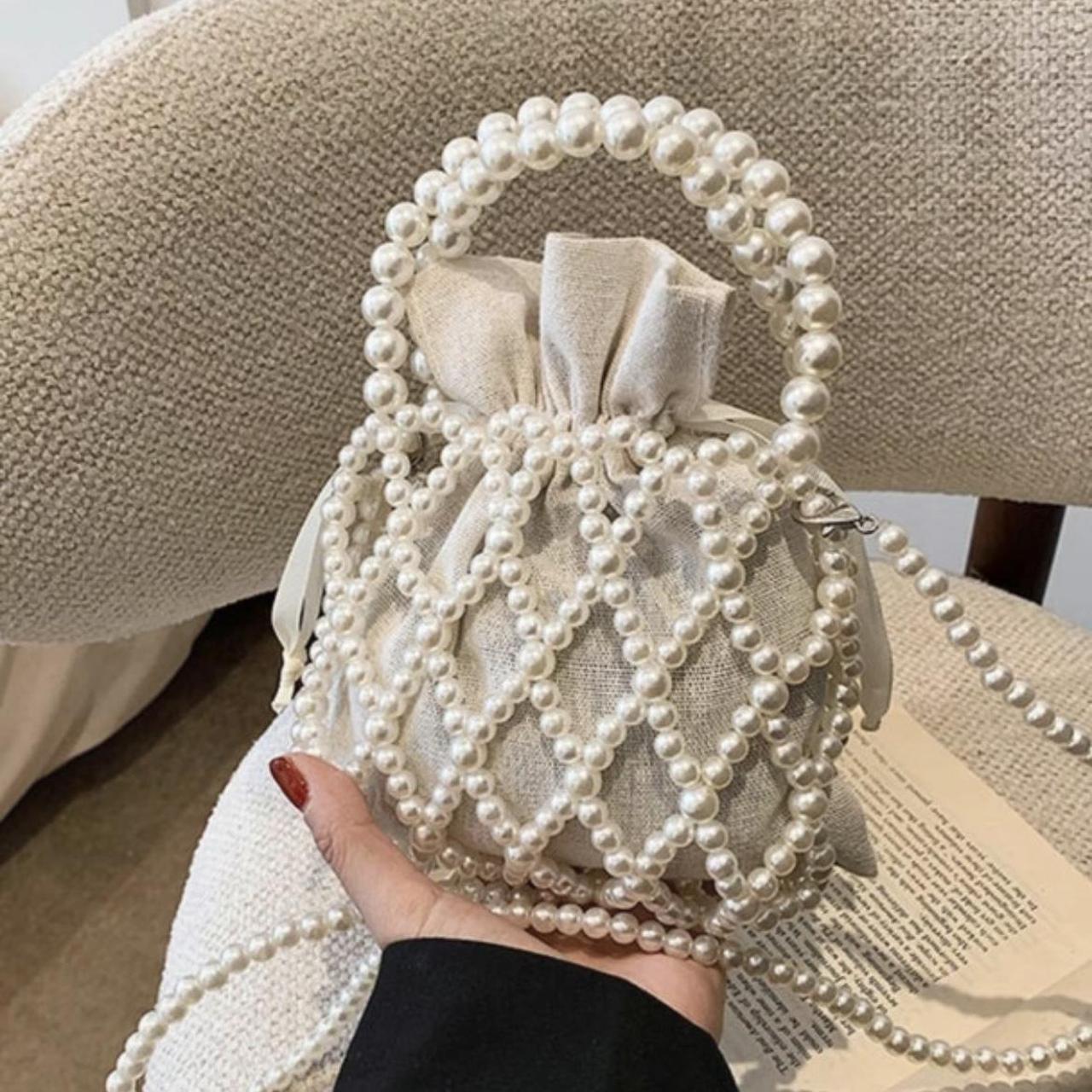 Pearl handbag with a unique design, perfect for... - Depop