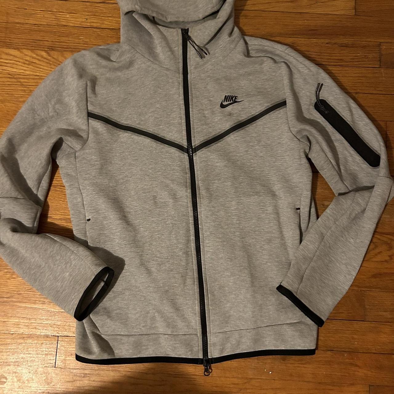 Grey Nike tech fleece jacket #fleecelove - Depop