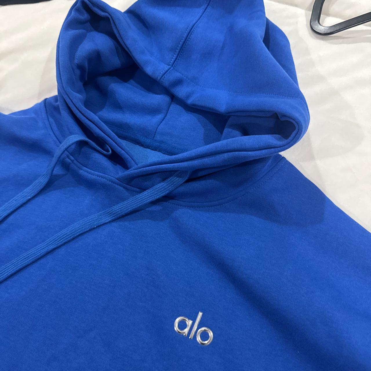 ALO BLUE SOFT HOODIE NEVER WORN | Depop