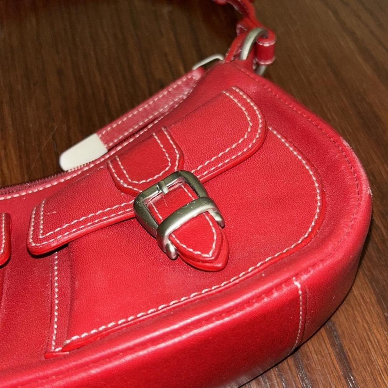 Kenneth Cole leather shoulder bag with silver... - Depop