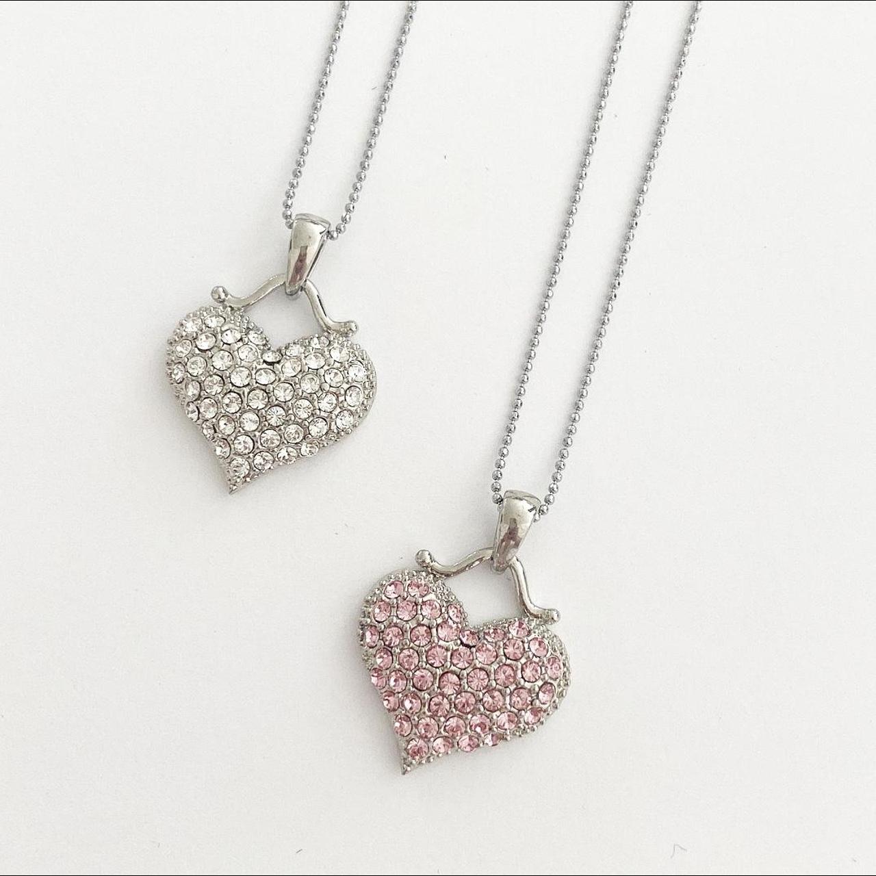 Valentine Heart Necklaces -Chain 20” -Pendant 1” x... - Depop