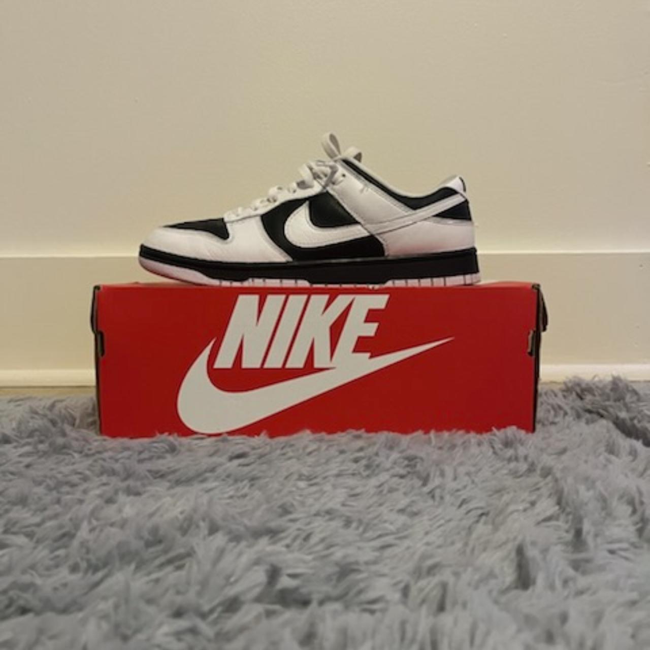 Nike Dunk Low Retro Reverse Pandas. Worn one time.... - Depop