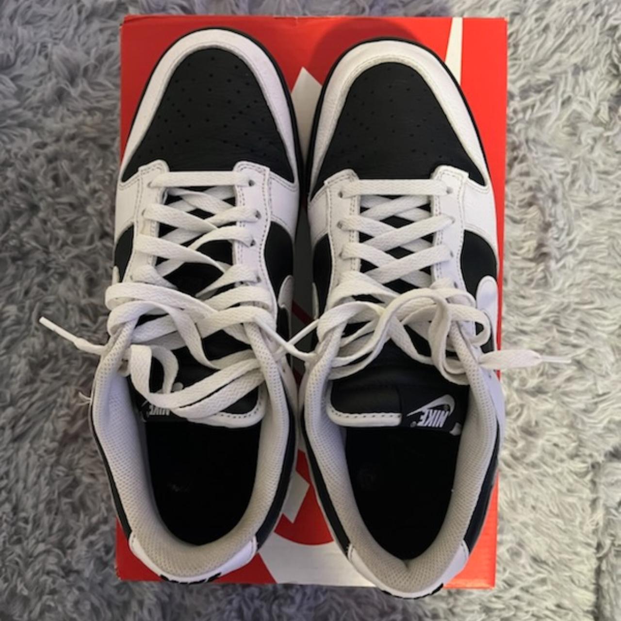 Nike Dunk Low Retro Reverse Pandas. Worn one time.... - Depop