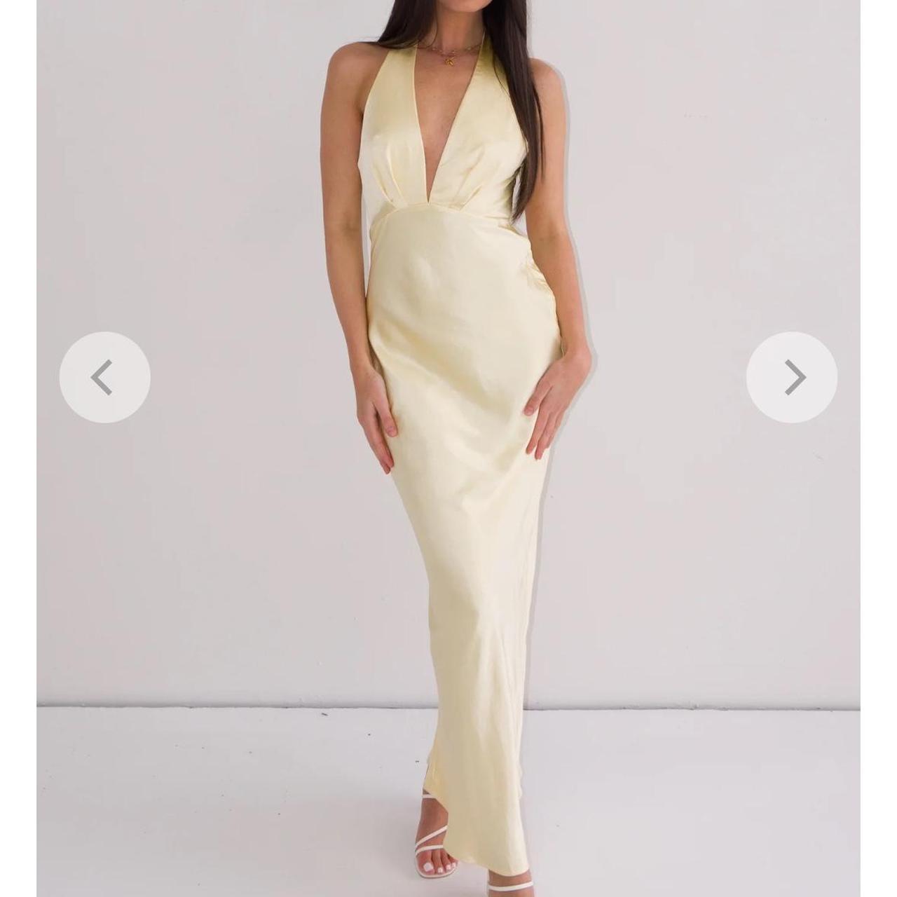Saints and secrets yellow prom dress with slit... | Depop