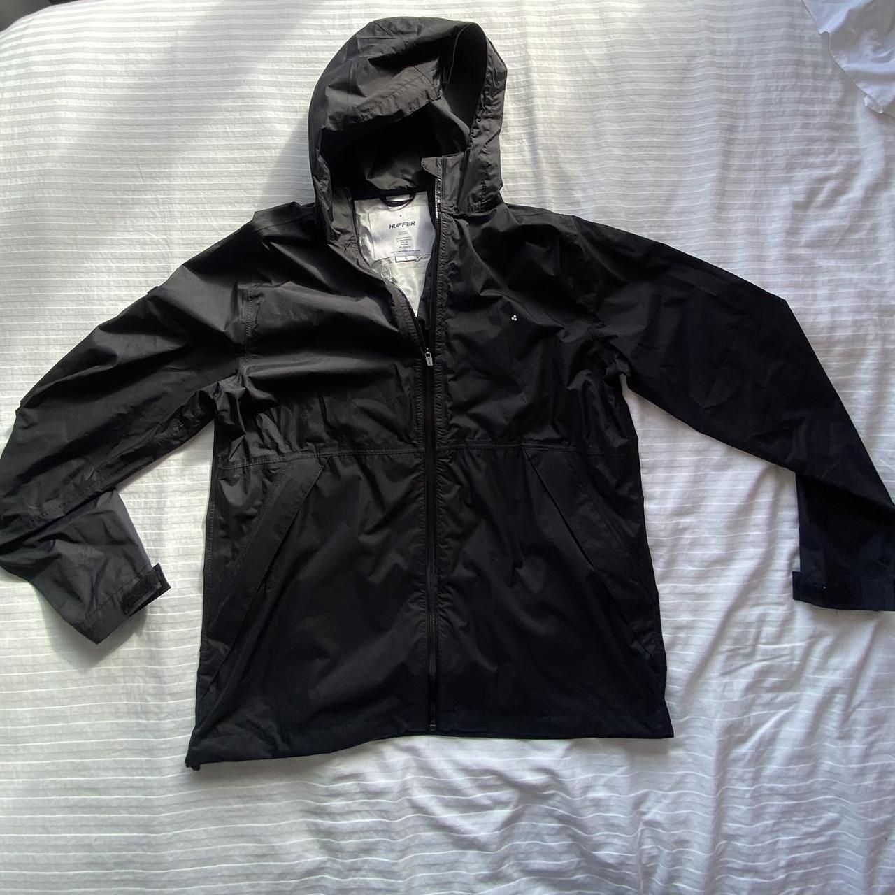 Huffer Black Rain Jacket / Shell Seam sealed... | Depop