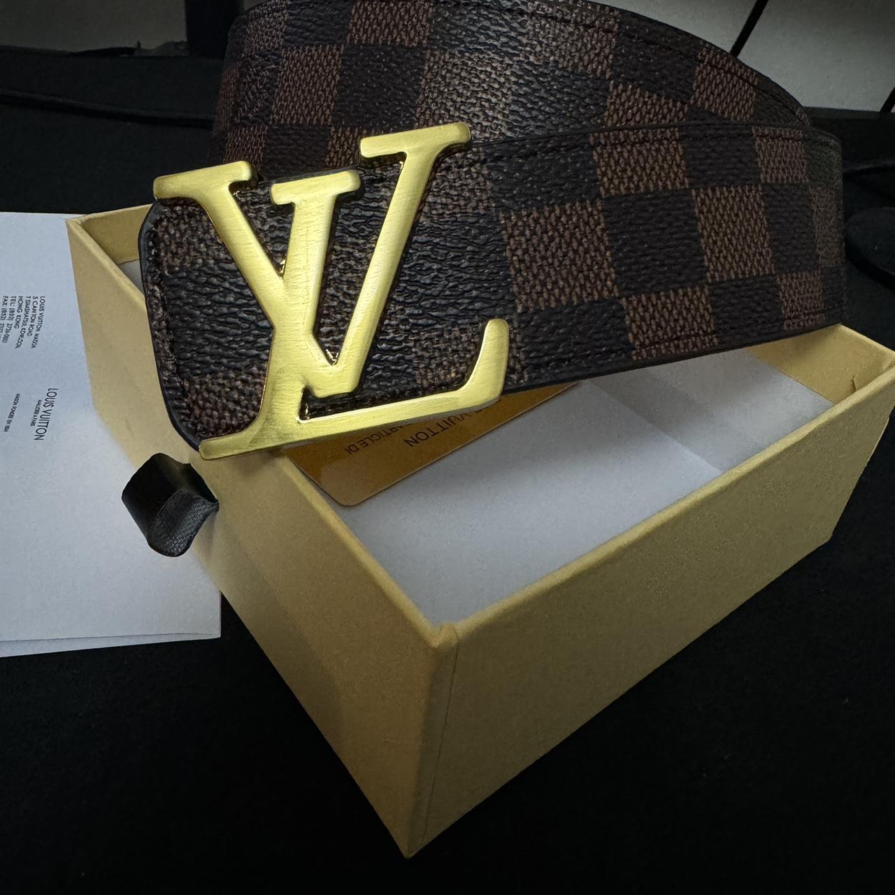 Louis Vuitton Belt with Box Sells for an average of... - Depop