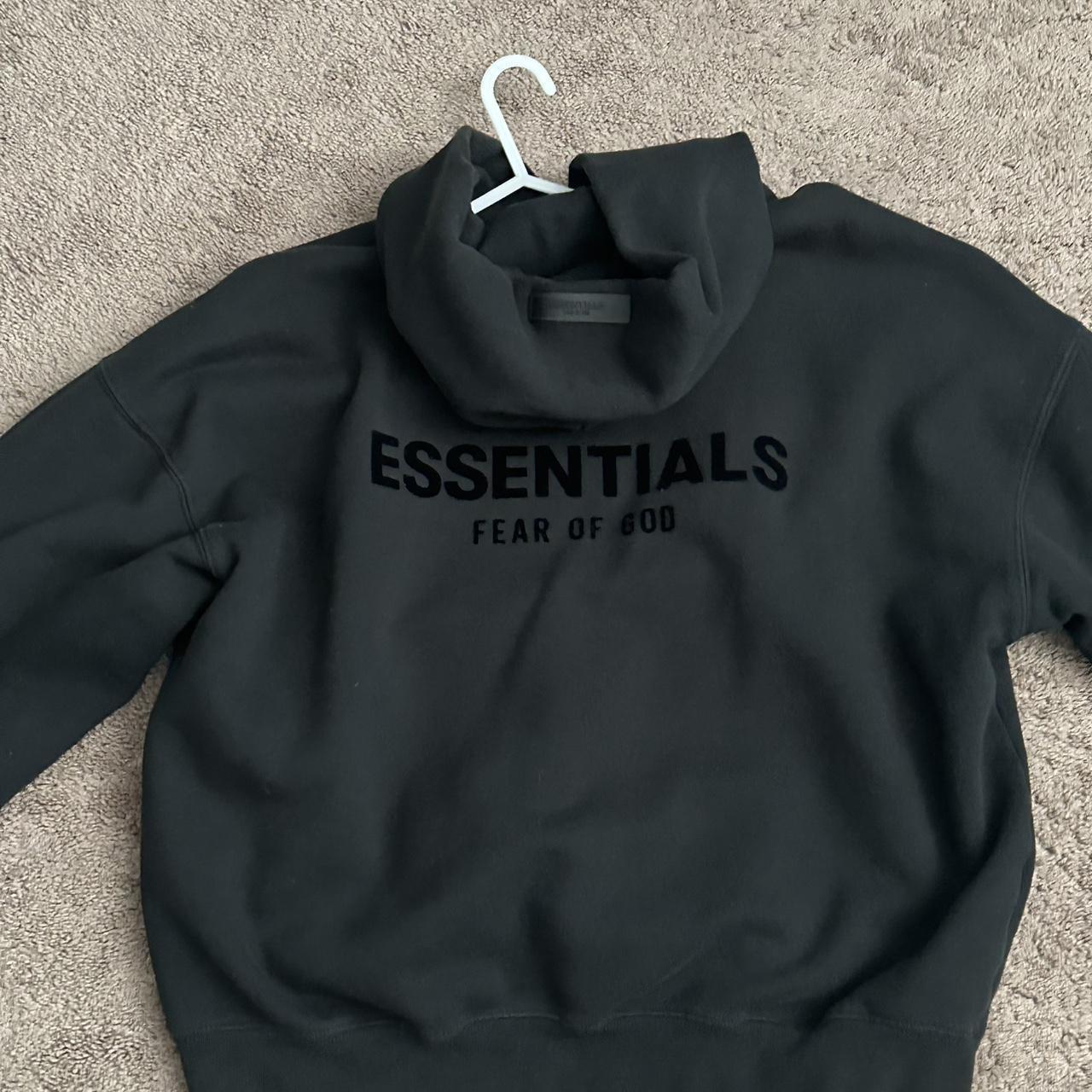 black essentials hoodie | Depop