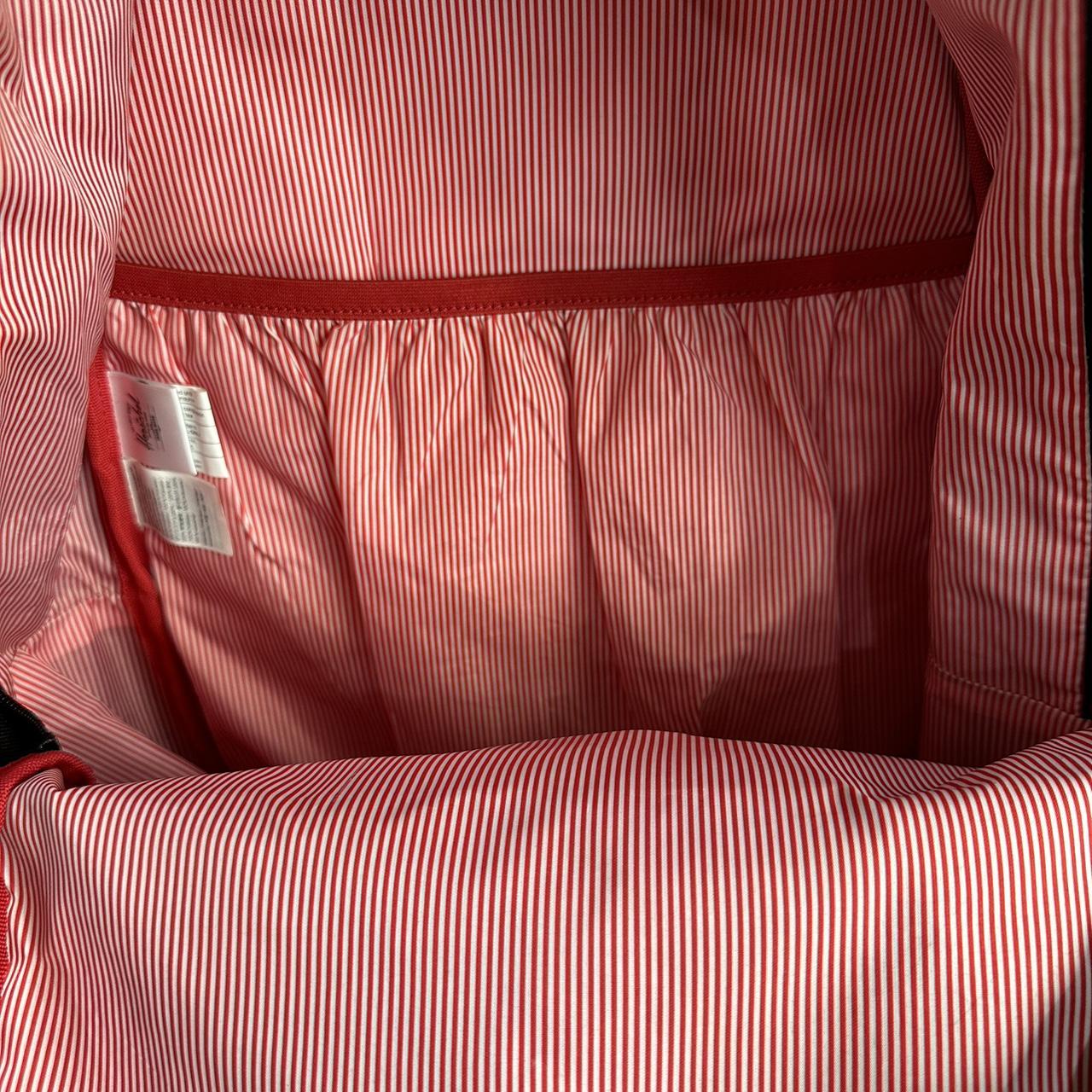 Herschel Backpack black, red & white stripe interior. - Depop