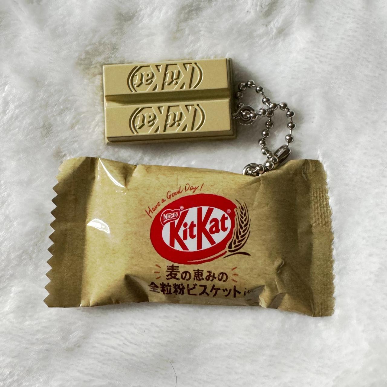 japanese gacha keychain trinket white kitkat japan... - Depop