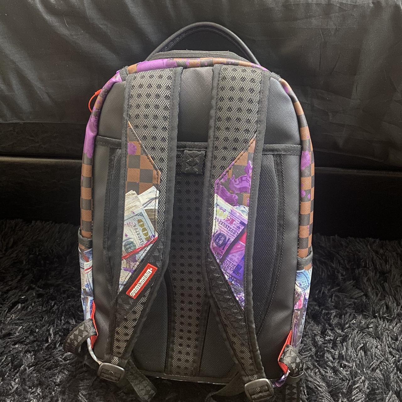 Limited edition sprayground backpack in purple and... - Depop