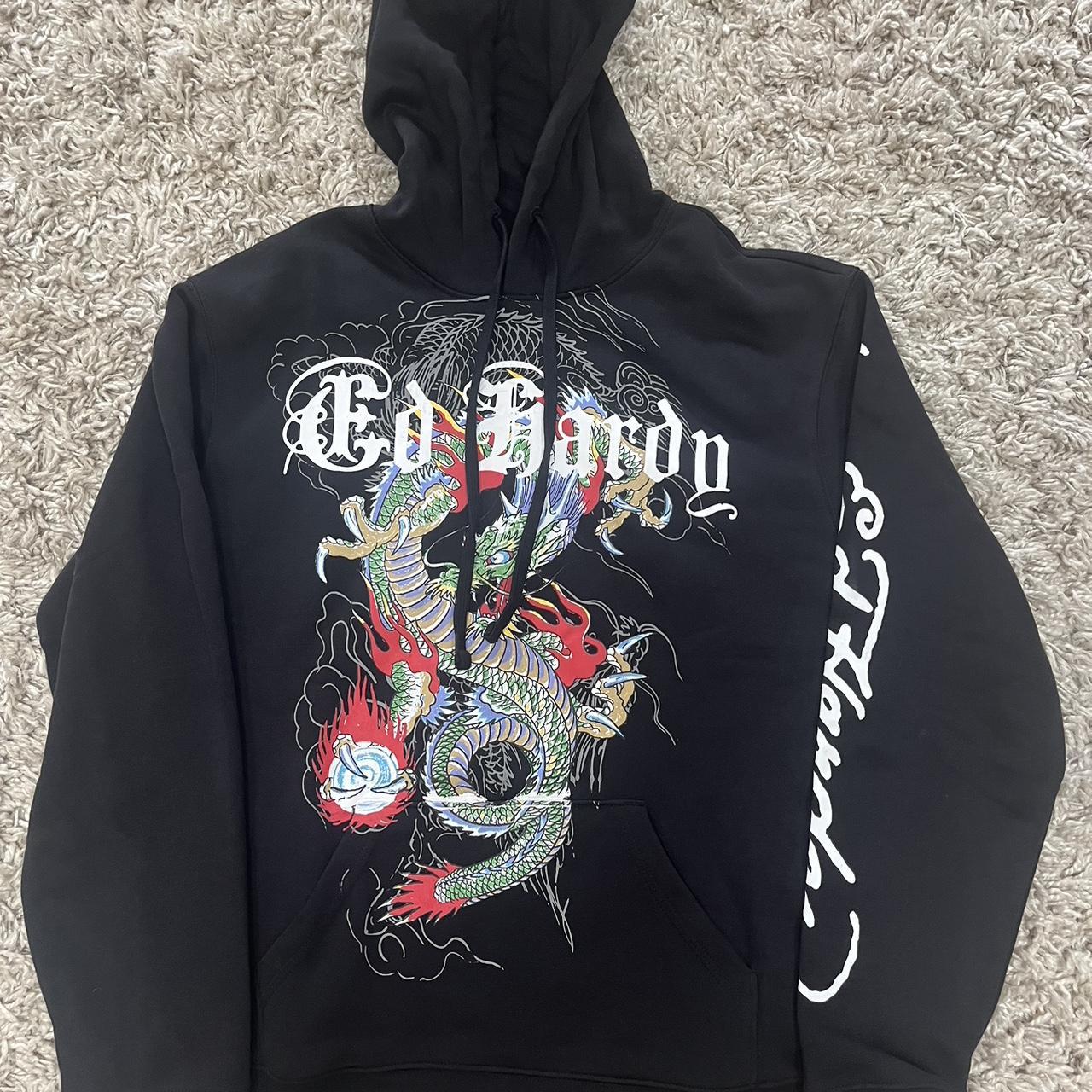 -Ed Hardy sweatshirt -Men’s L, Standard... - Depop