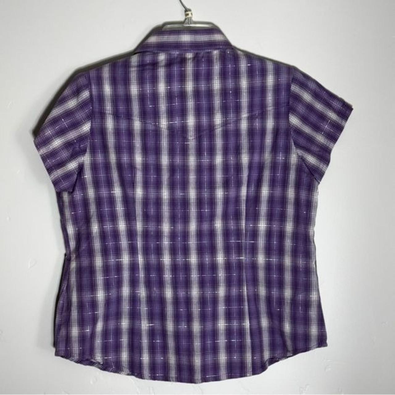 Cumberland Outfitters Shirt Western Rodeo Purple... - Depop