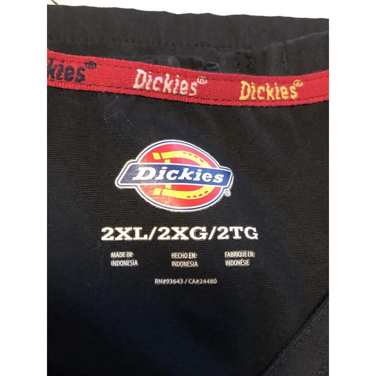 Dickies Uniform Womens Scrub Top Shirt Size 2X Black... - Depop