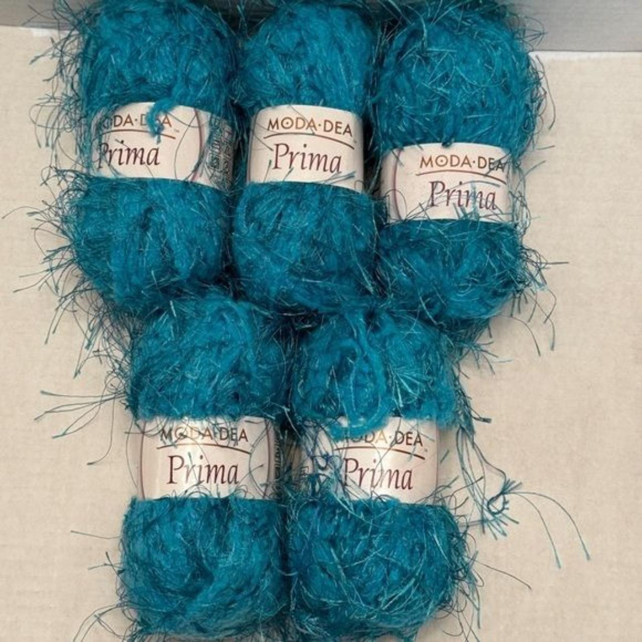 Coats Moda Dea Prima Yarn Lot of 5 Turquoise 72 yrds... - Depop