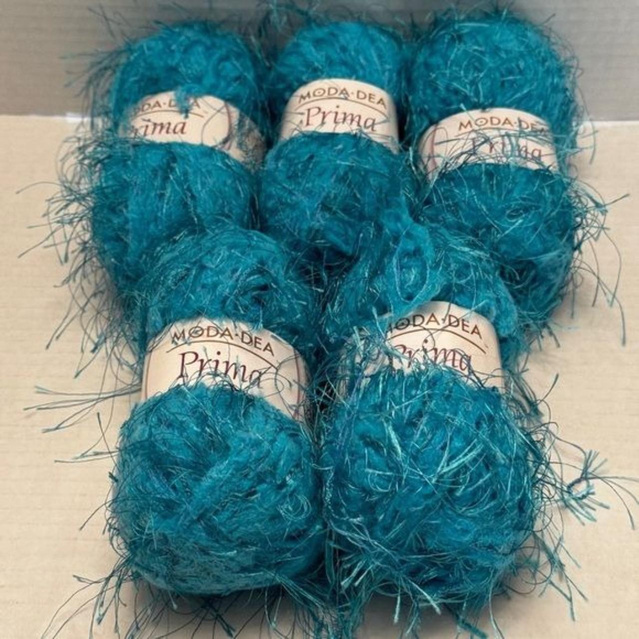 Coats Moda Dea Prima Yarn Lot of 5 Turquoise 72 yrds... - Depop