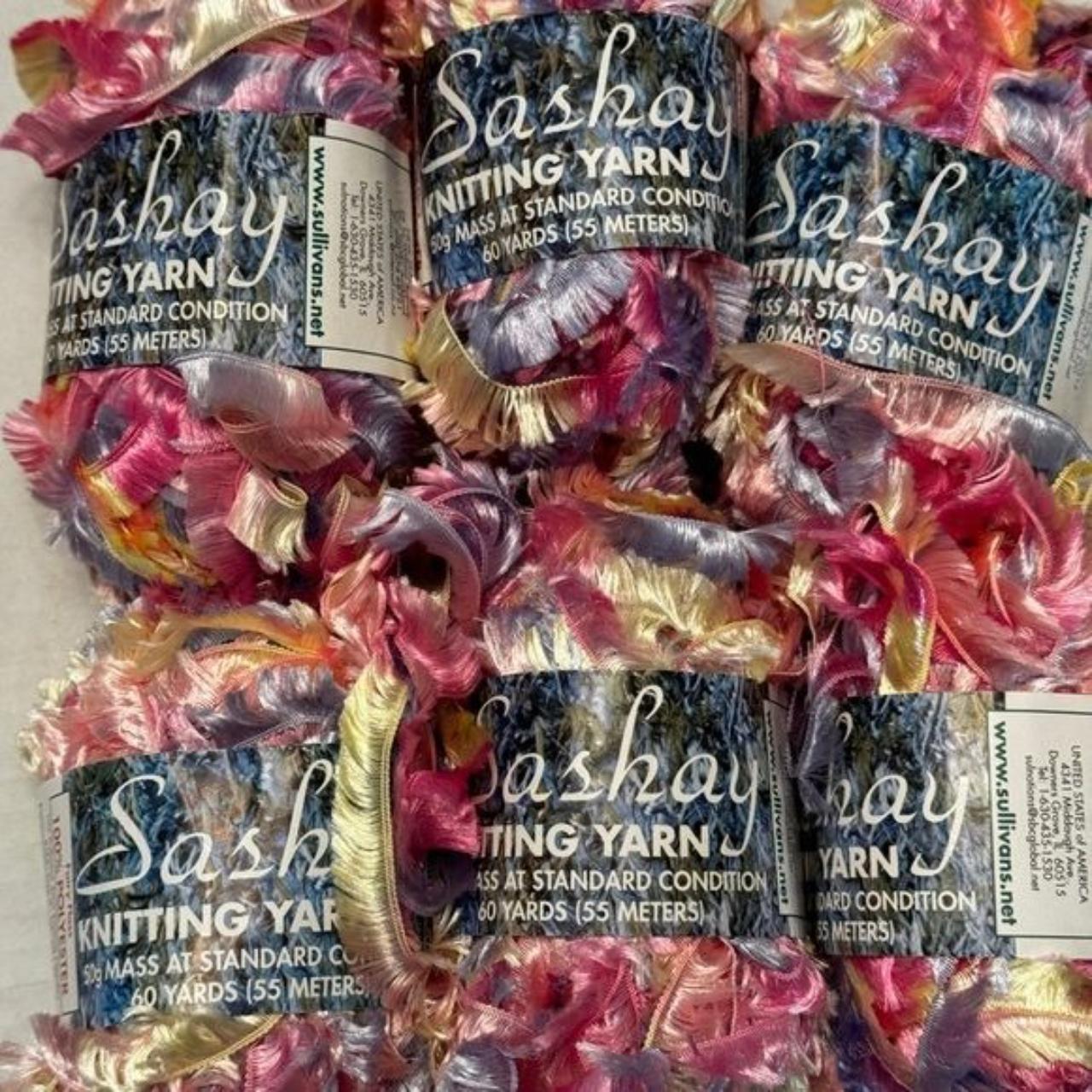 Sullivans Sashay Eyelash Yarn 6 Skeins Boa Pink... - Depop