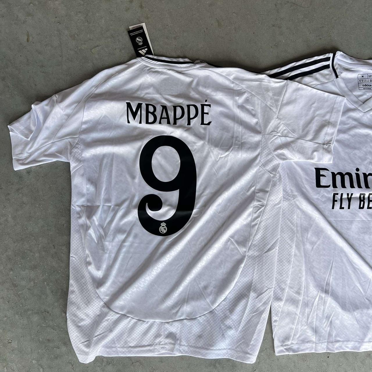 Mbappe White home Real Madrid 24/25 soccer jersey ... - Depop