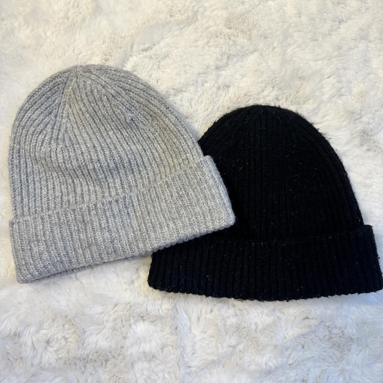Black and Grey Anko (Kmart) Beanies, would prefer to... - Depop