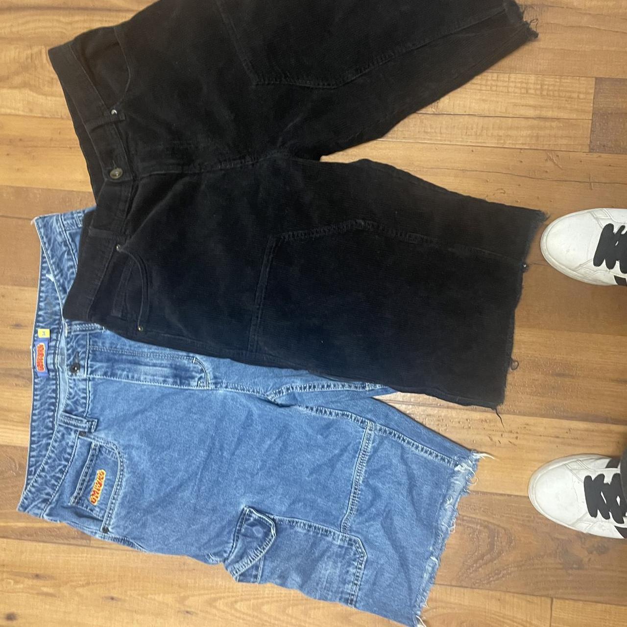 Black and blue jorts - Depop