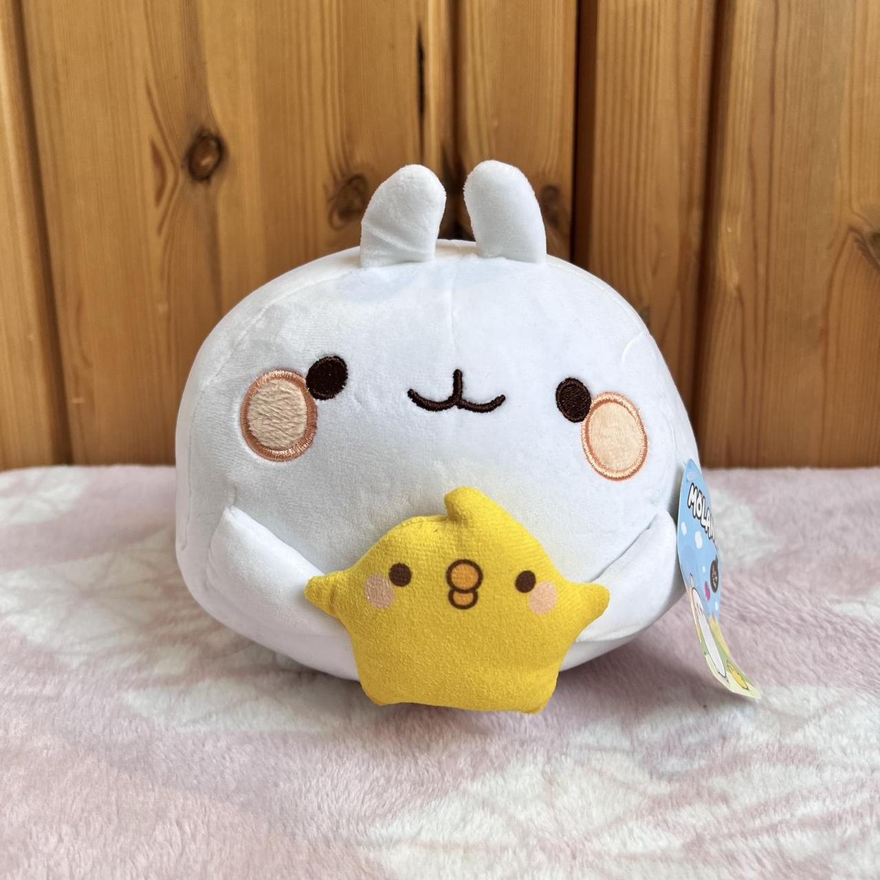Molang white bunny holding yellow chick plush. It’s... - Depop