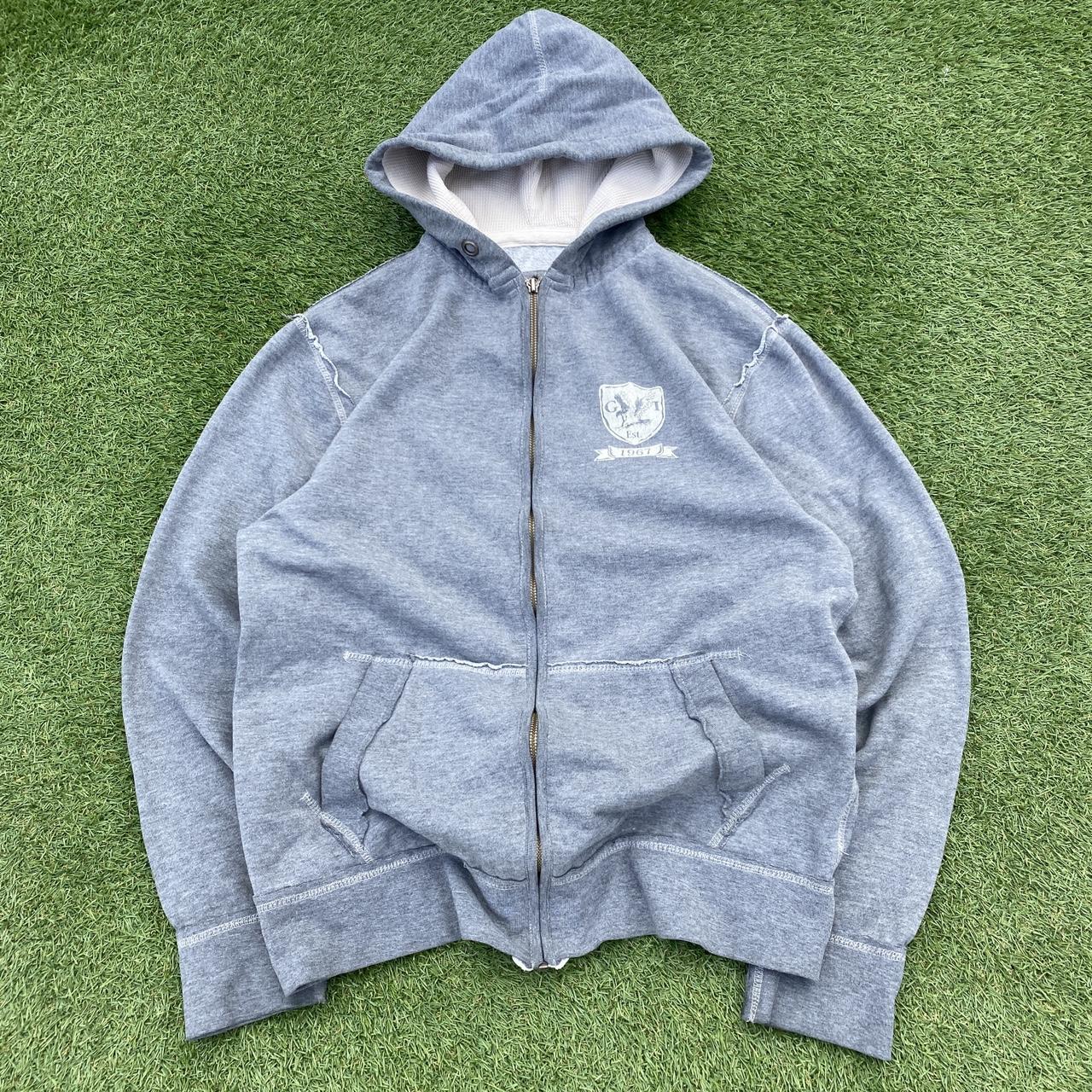 sick Y2K general issue zip up hoodie, fits M mens... | Depop