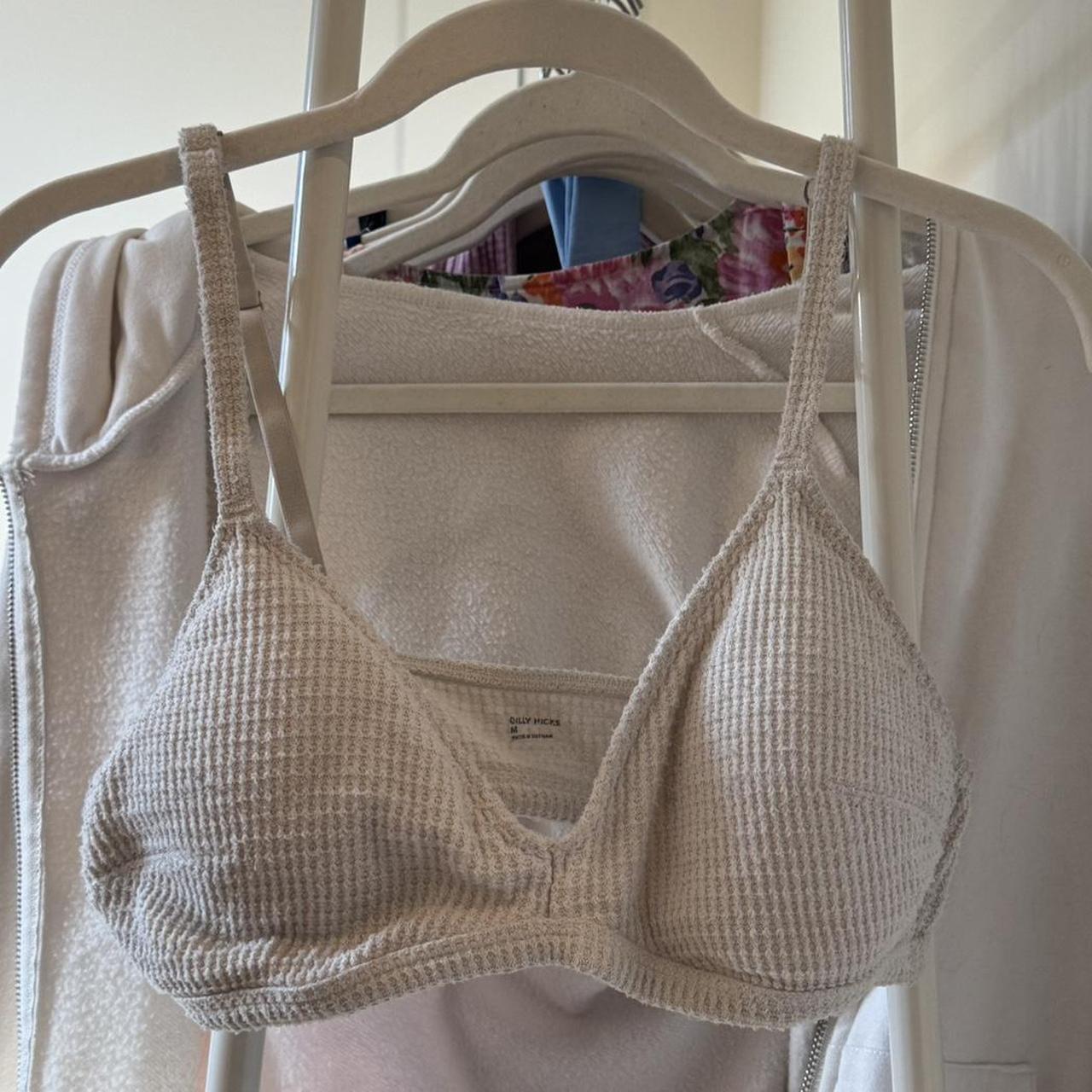 Gilly Hicks white knit bra/ bralette - Depop